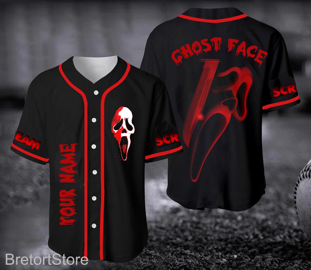 Ghostface Baseball Jersey Ghostface Jersey Shirt Ghostface - Etsy