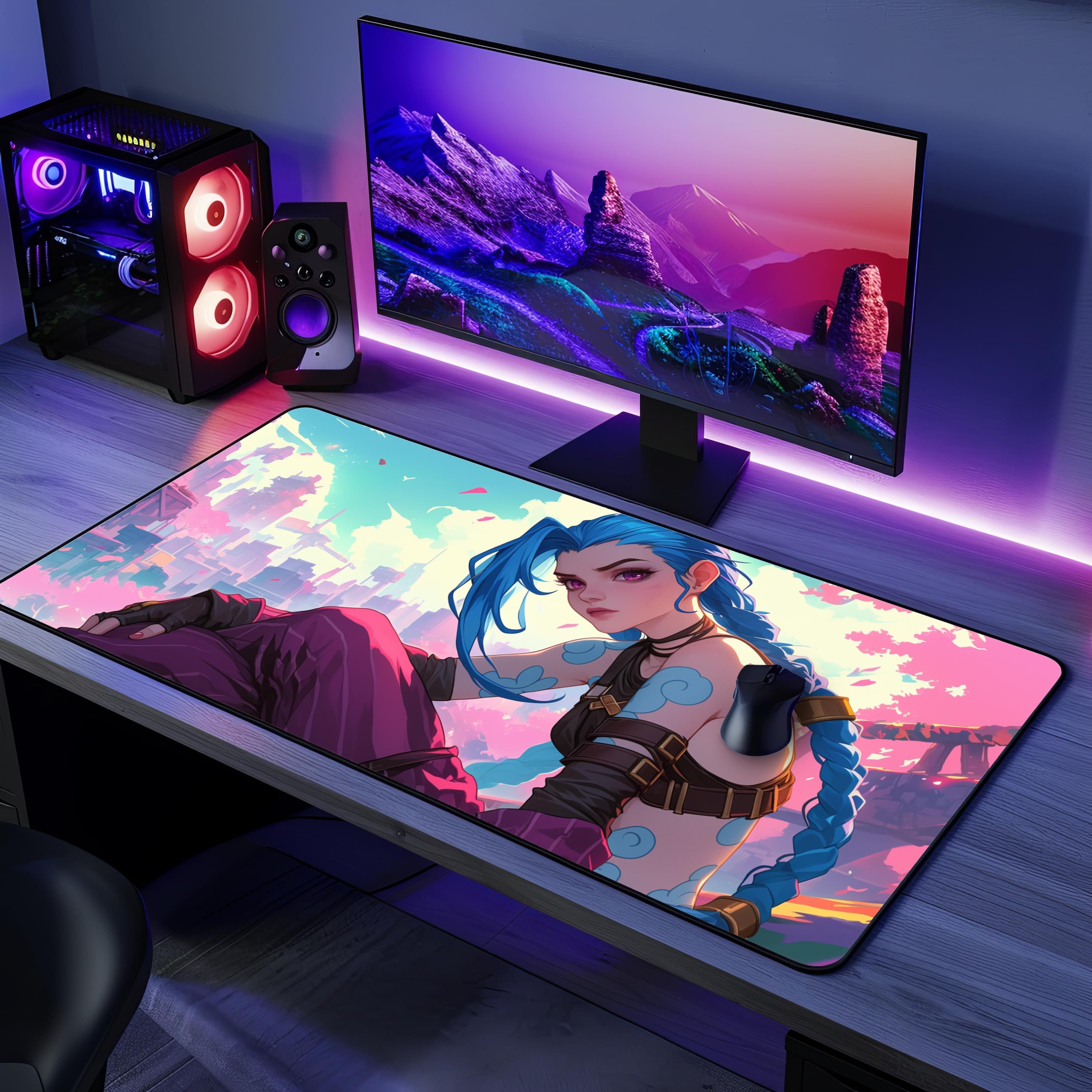 Jinx League of Legends Deskmat | Anime Gaming Mousepad | Relaxed Jinx ...