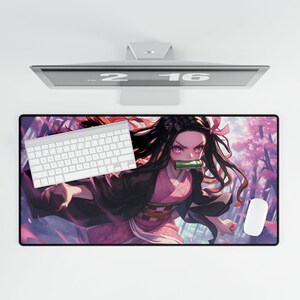 Nezuko Demon Slayer Deskmat Anime Gaming Mousepad Stylish Desk ...