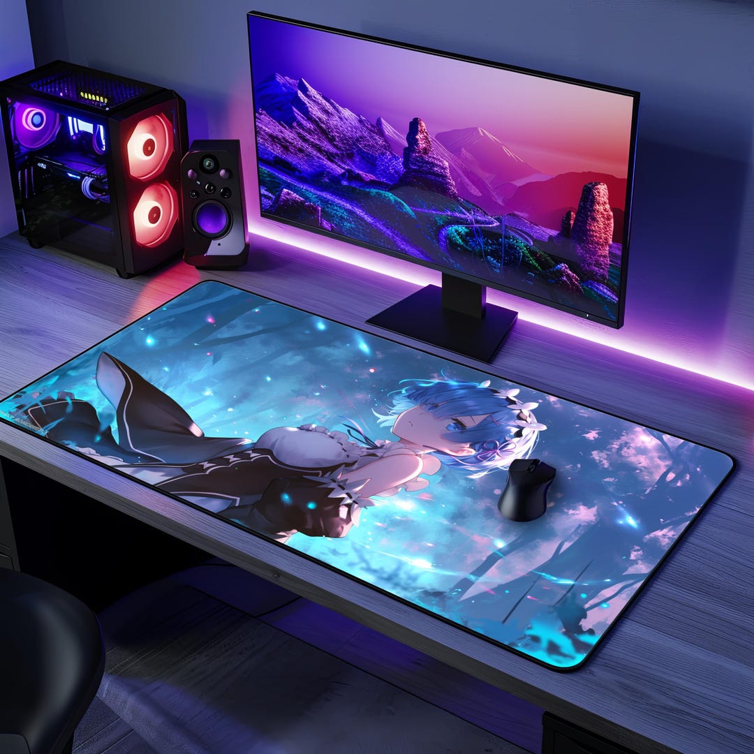 Rem Re:zero Desk Mat - Anime Gaming Mousepad - Etsy