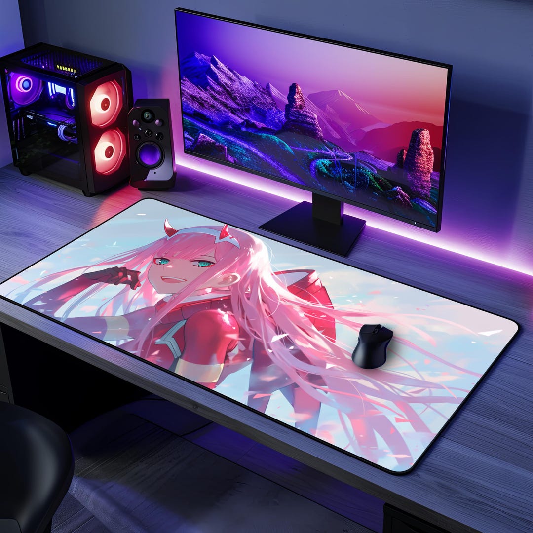 Zero Two Deskmat | Darling in the Franxx Anime Desk Accessory - Etsy
