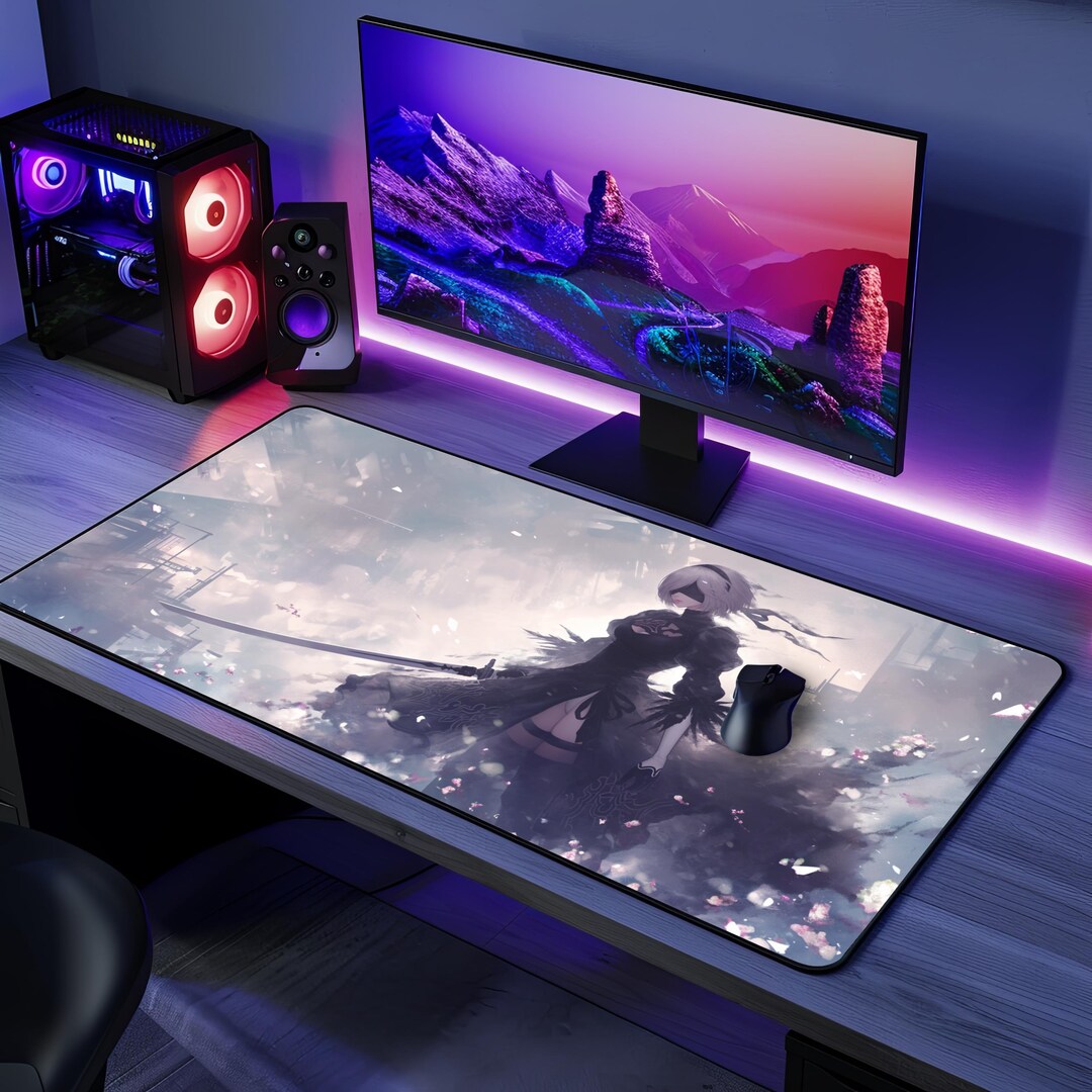 2B Nier:automata, Gaming Desk Mats, Anime Design, Computer Mat, Mouse ...