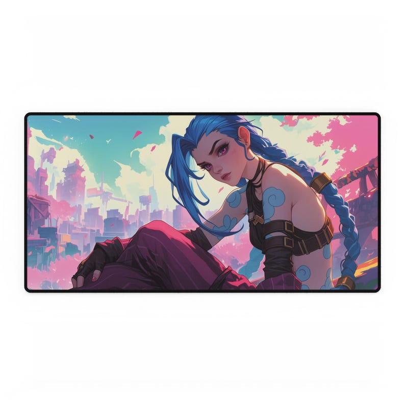 Jinx League of Legends Deskmat | Anime Gaming Mousepad | Relaxed Jinx ...