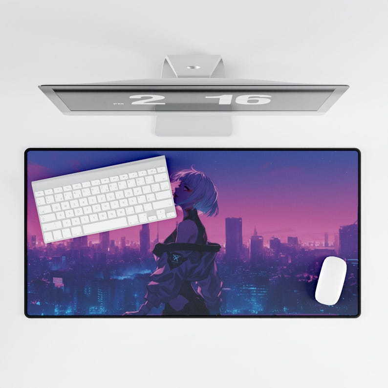 Lucy Cyberpunk Edgerunners Anime Desk Mat | Minimalist Gaming Mousepad ...