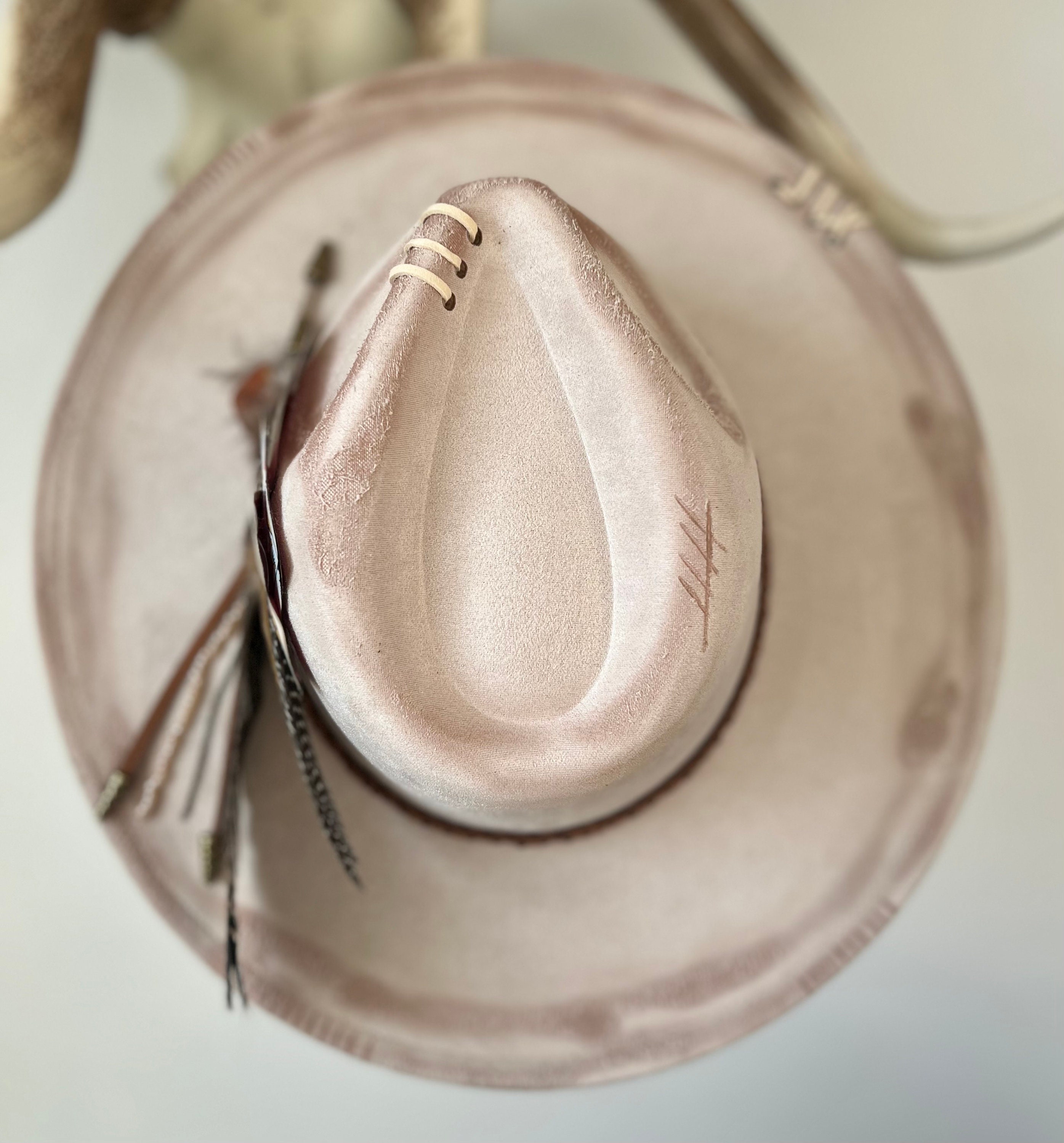 Custom/ Handcrafted Western Rancher Country Hat / Hand Burnt/ Boho Hat ...