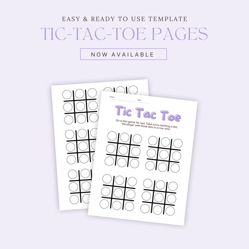 Printable Tic Tac Toe Game Sheets | Educational Kids Activities | Tic ...