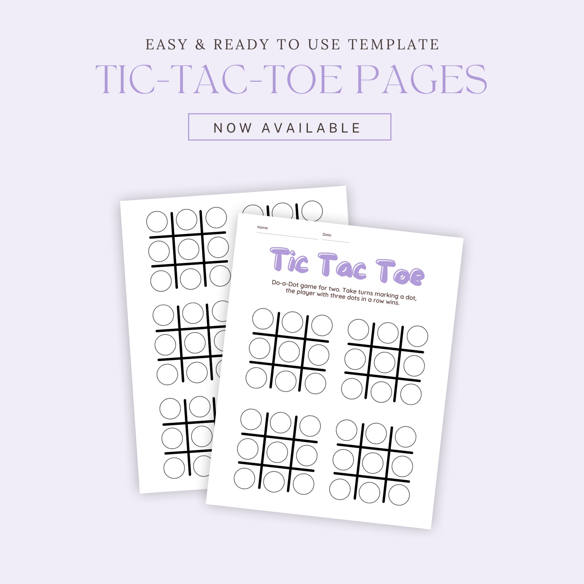 Printable Tic Tac Toe Game Sheets | Educational Kids Activities | Tic ...
