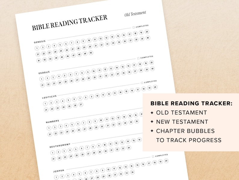 Bible Reading Tracker Printable | Christian Planner and Journal Inserts ...