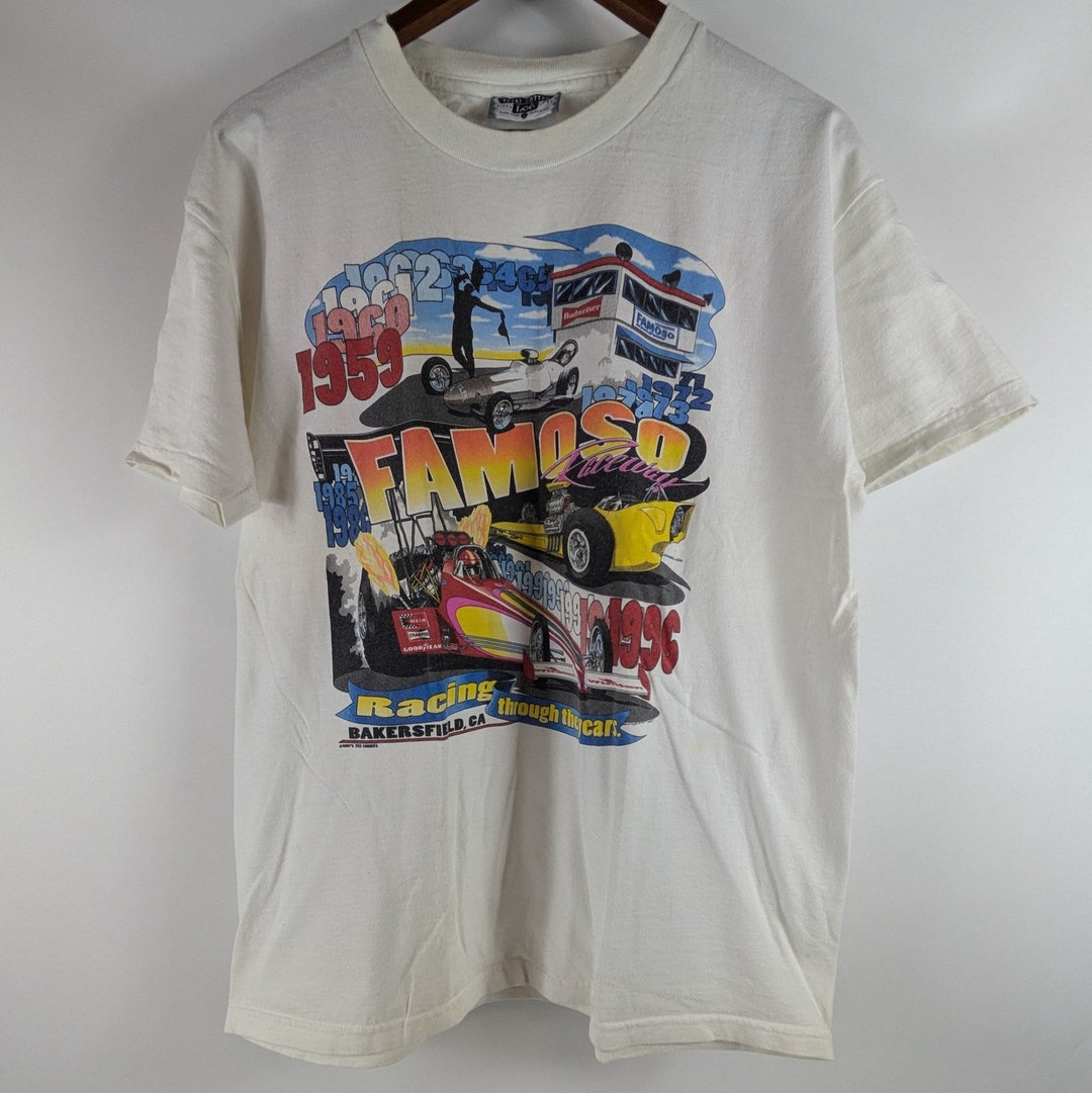 Vintage 1996 Mens Drag Racing L T-shirt Budweiser Warm up Fomoso ...