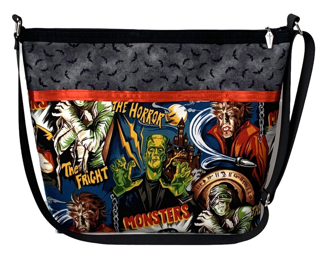 Classic MONSTERS & BATS Large Handbag W/adjustable Strap - Universal ...