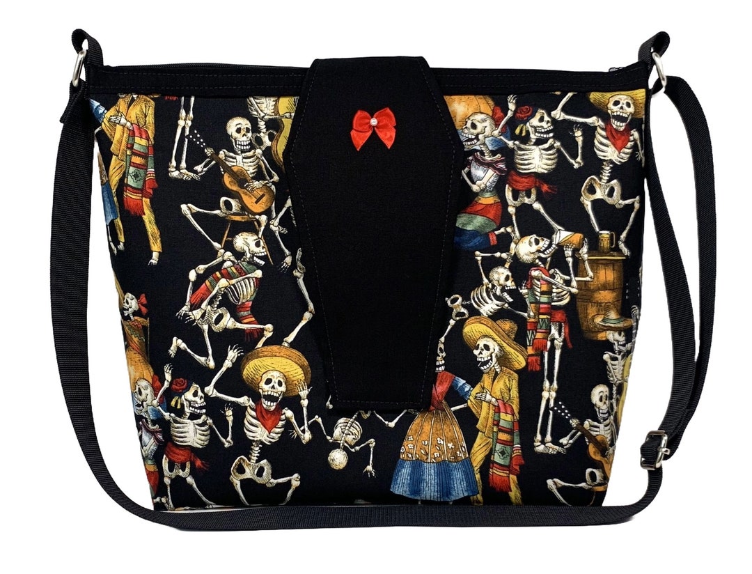 Day of the Dead Skeletons FIESTA COFFIN FLAP Purse - Etsy