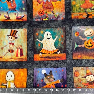 Quilting Treasures Fabric CREEPIN' IT REAL Halloween Kid Patches 30385 ...