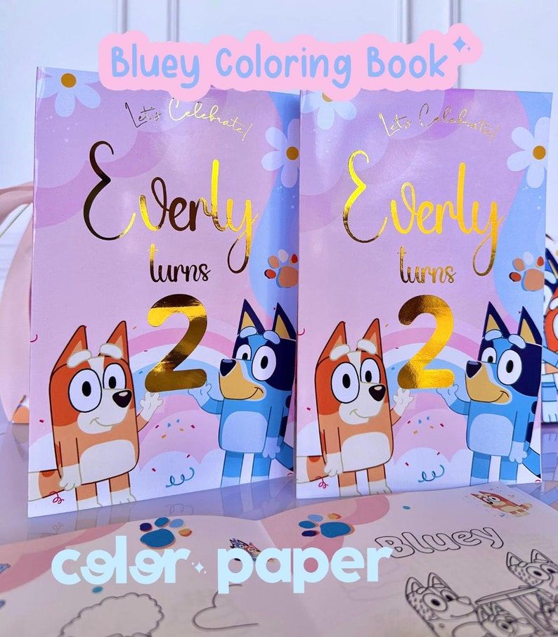 Bluey Coloring Book - Etsy