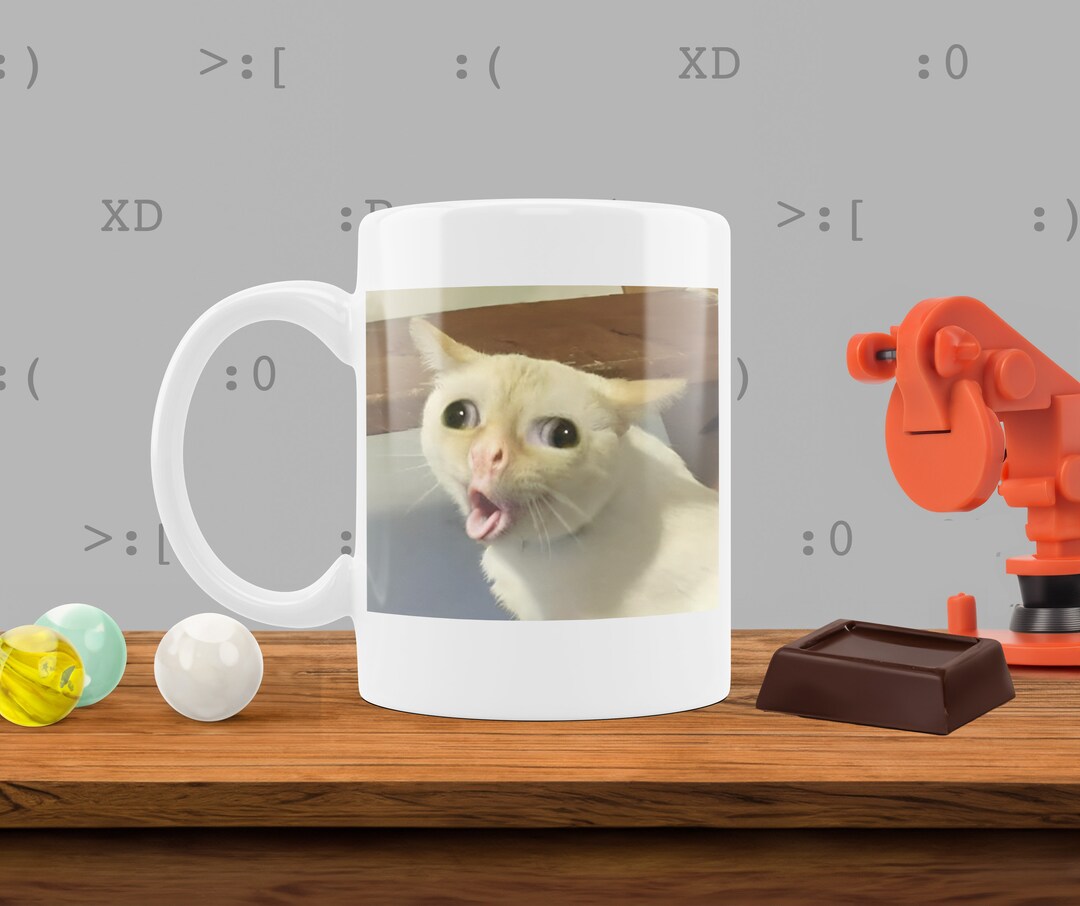 Coughing Cat Meme Mug, Meme Coffee Mug, Funny Mugs, Funny Coffee Mug ...