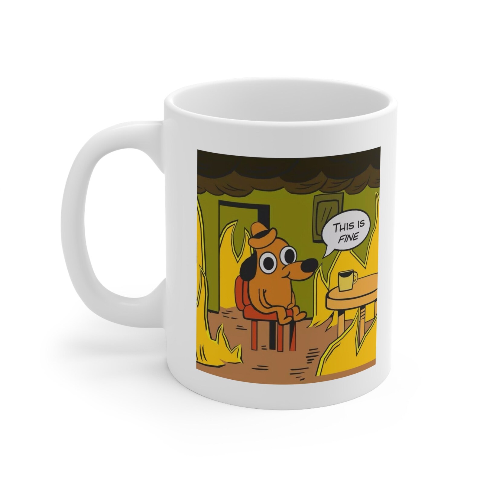 This is Fine Meme Mug, Meme Coffee Mug, Funny Mugs, Funny Coffee Mug ...
