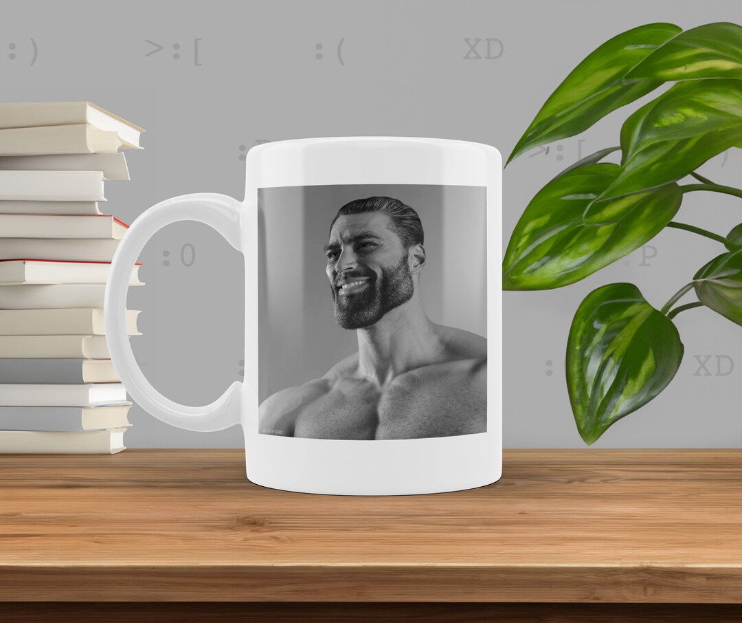 Giga Chad Meme Mug, Meme Coffee Mug, Funny Mugs, Funny Mug, Funny Gift ...