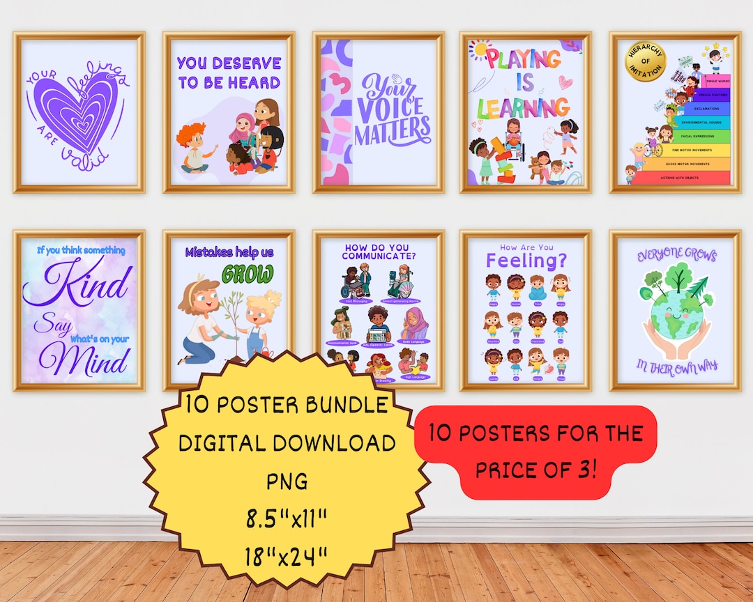 Inclusive Pediatric Therapy Poster Bundle - Etsy