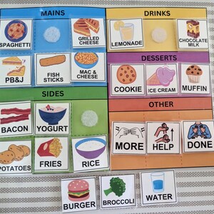 PECS Printable Menu With Swappable Items - Customizable - Instant ...