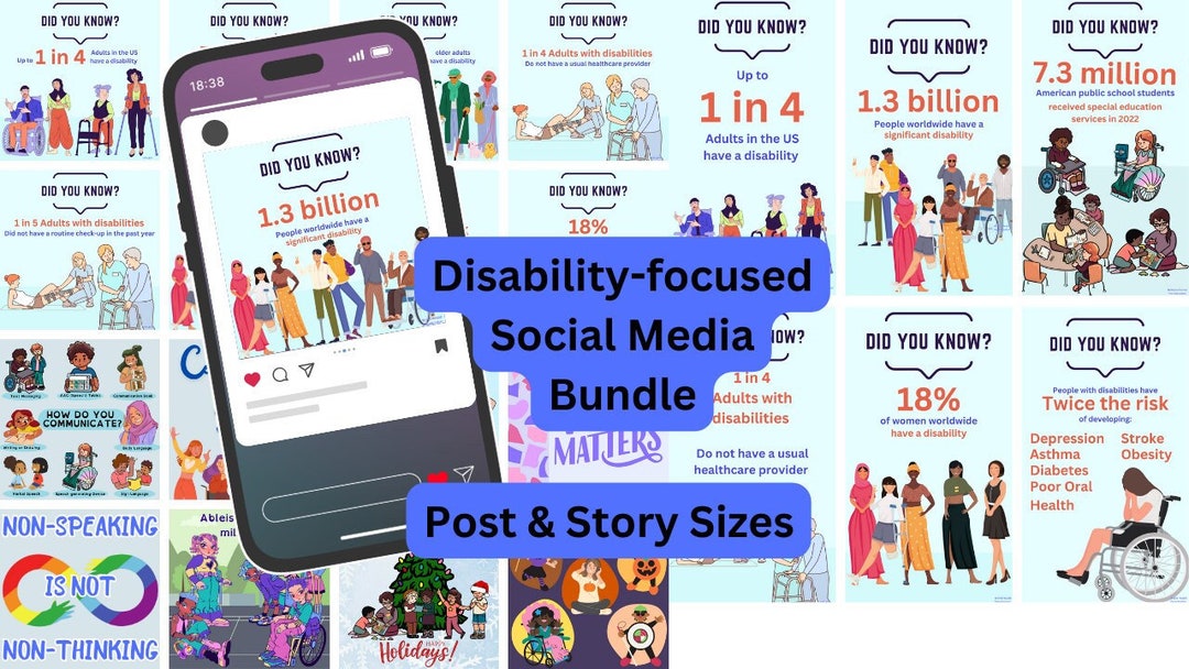 Disability-focused Social Media Posts & Stories - Infographics and ...