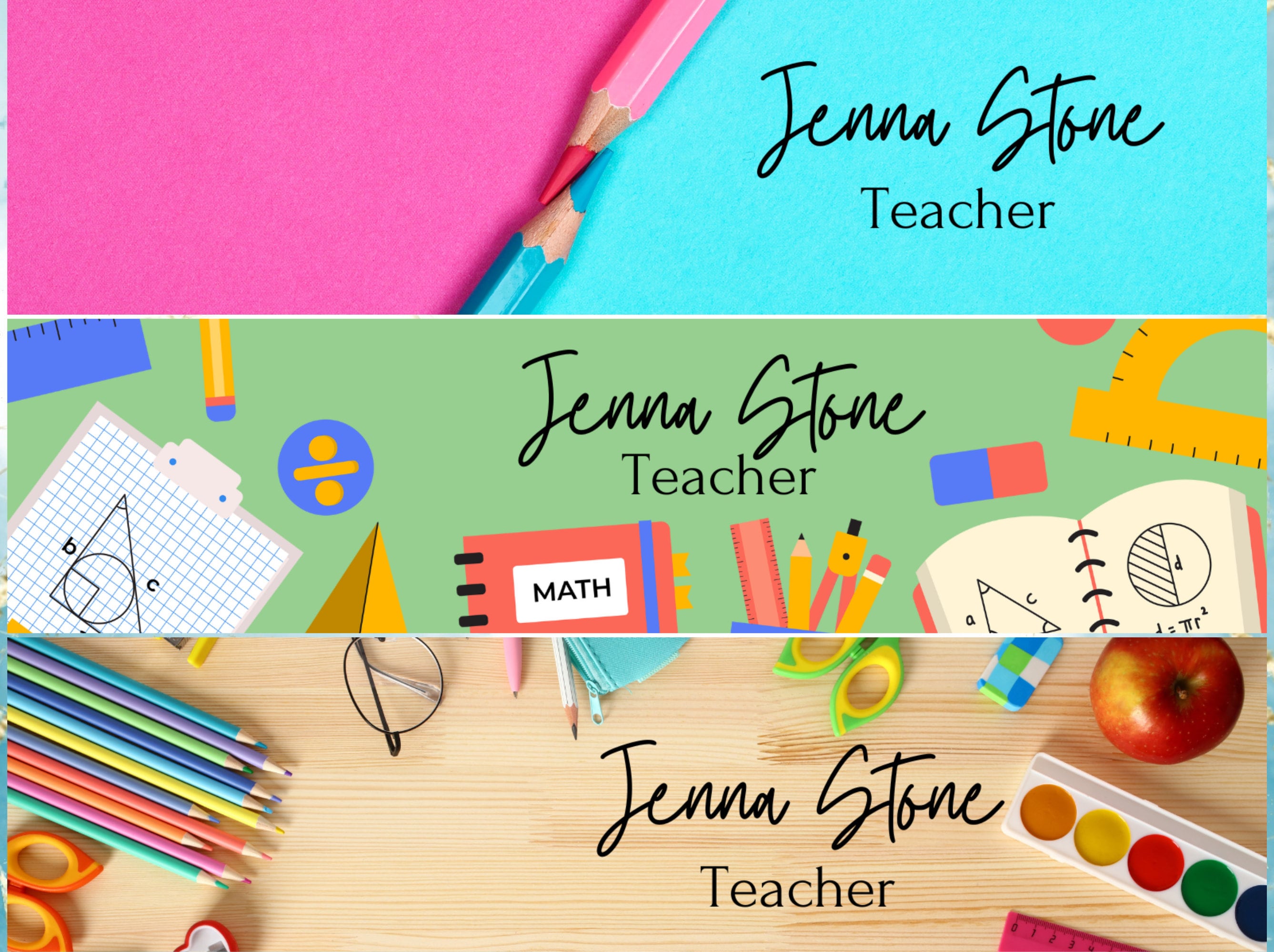 Linkedin Profile Banner Editable Canva Templates for Teachers - Etsy