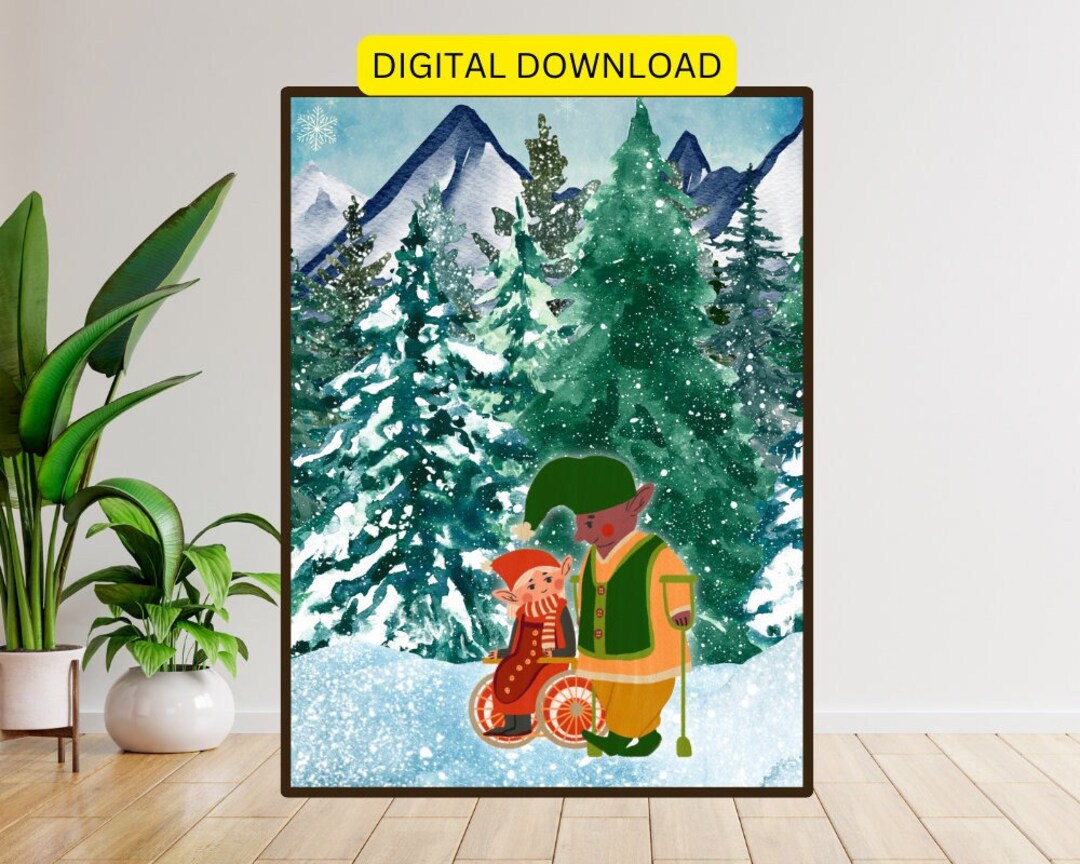 Inclusive Fantasy Poster - Warm Holidays Elves - Etsy