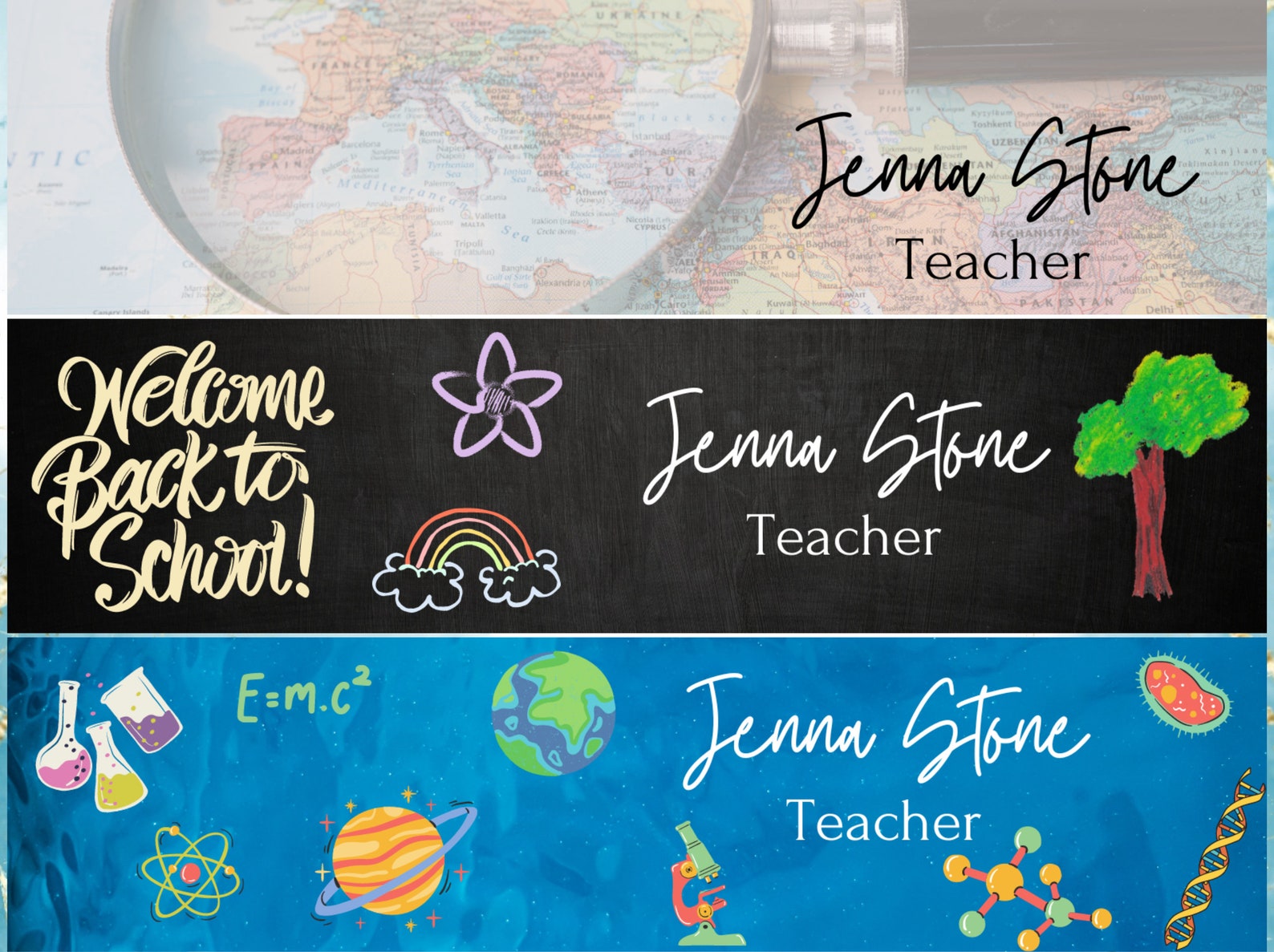 Linkedin Profile Banner Editable Canva Templates for Teachers - Etsy