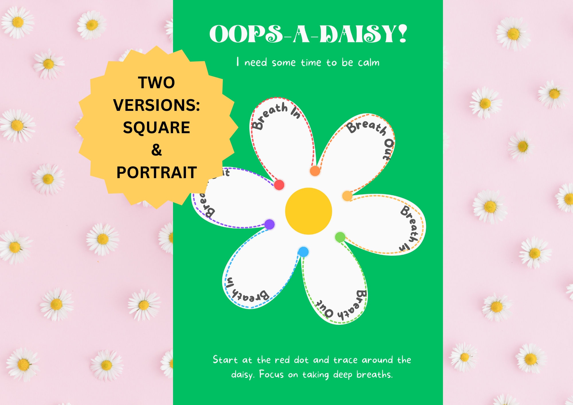 Oops-a-daisy Breathing Exercise Instant Download Printable Poster ...