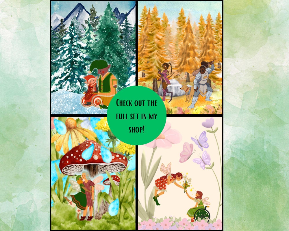 Inclusive Fantasy Poster - Raindrop Kisses - Etsy