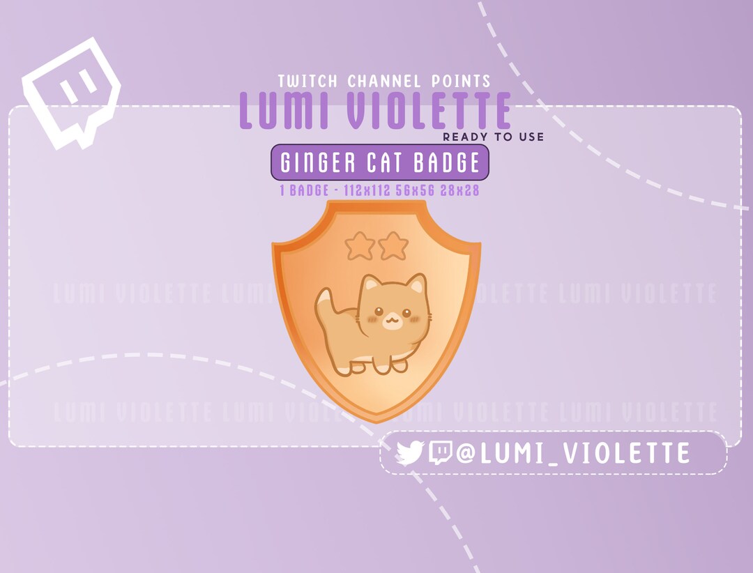 Ginger Cat Channel Point for Twitch Discord Youtube Streamer Kawaii ...