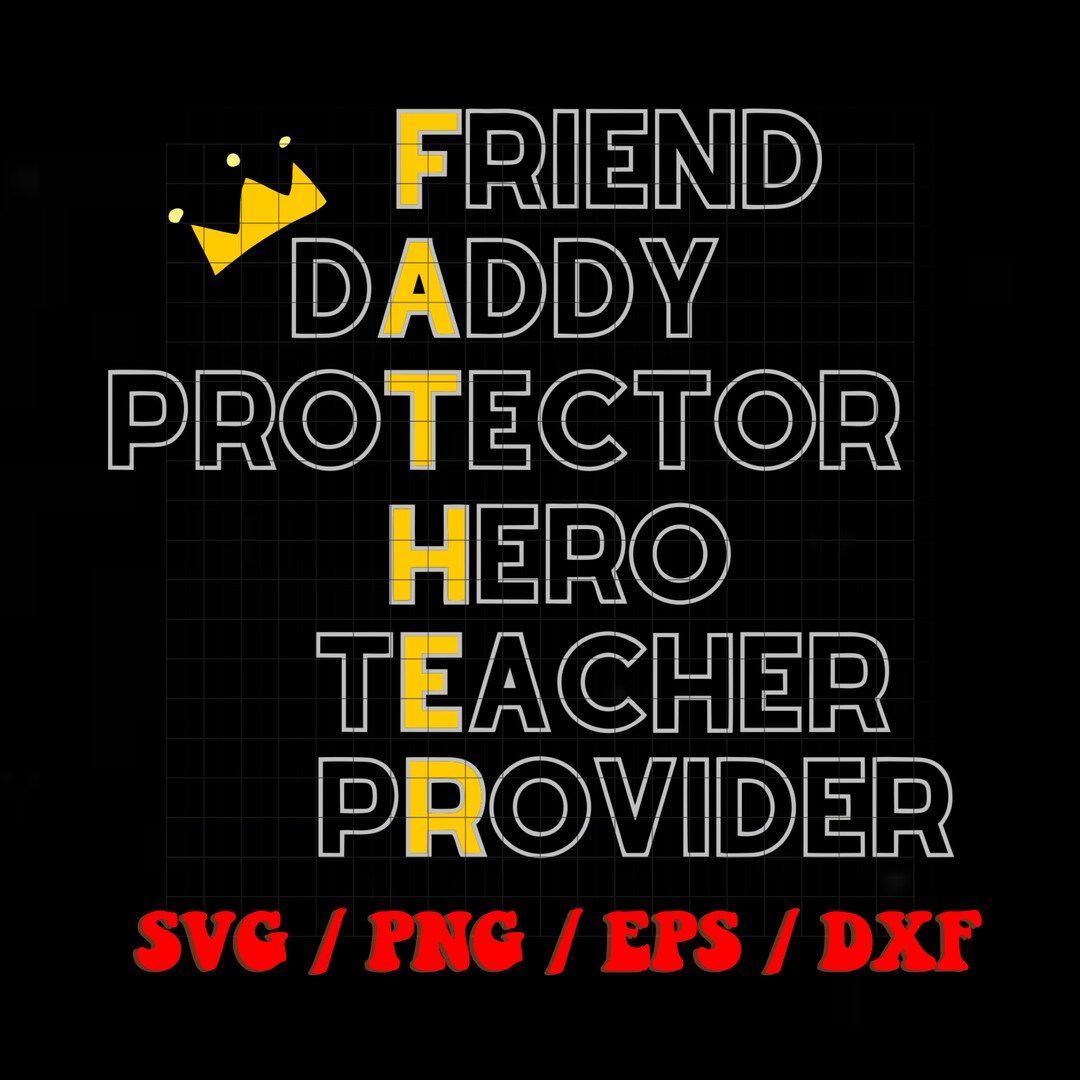 Dad SVG Father Svg Father's Day SVG Dad Split Name - Etsy