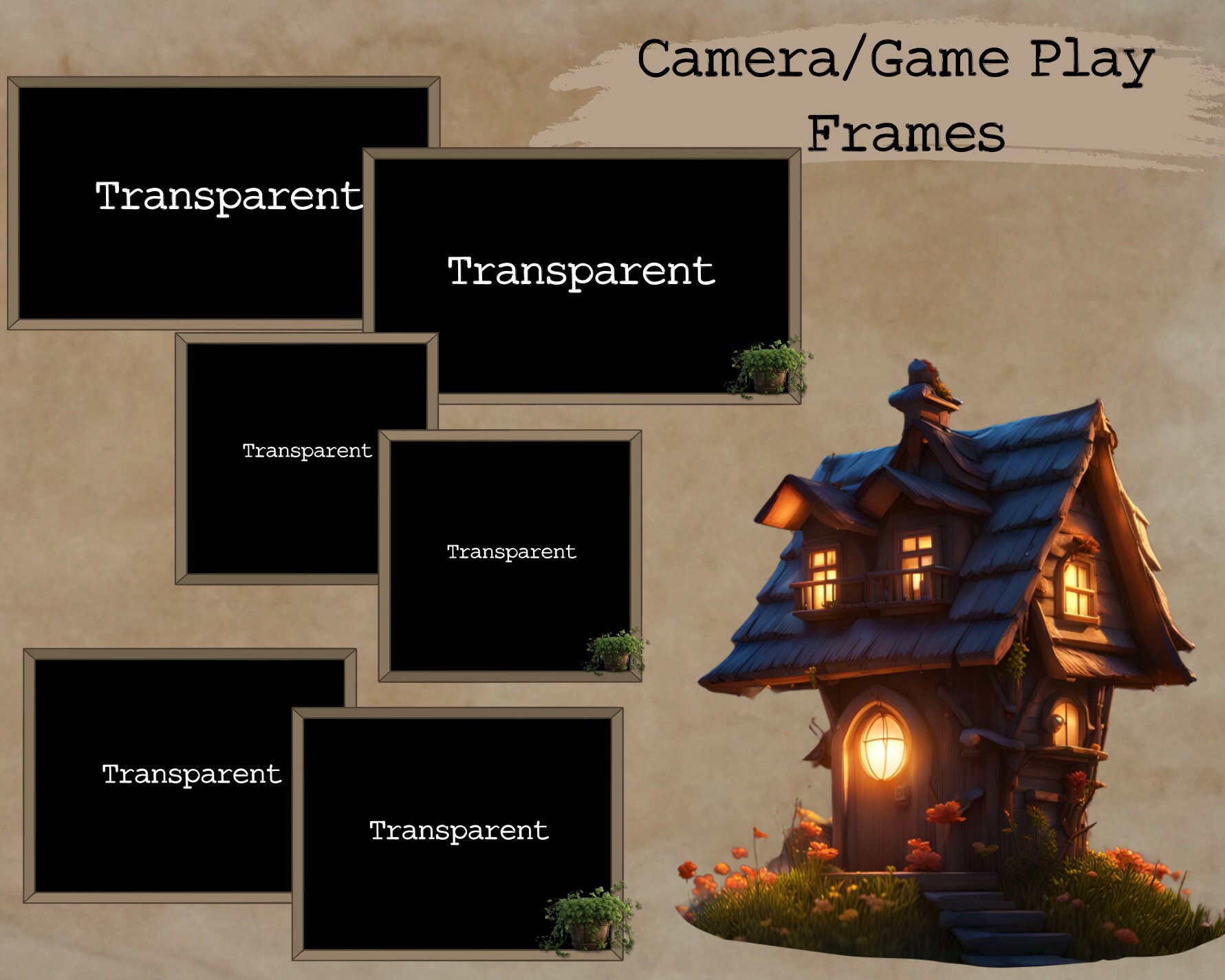 Cottage Twitch Overlay Package Rustic Animated Stream Graphics, Digital ...