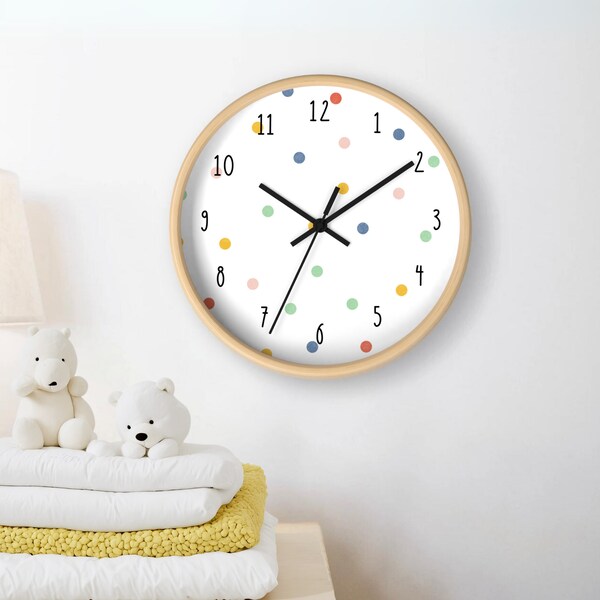 Polka Dot Clock - Etsy