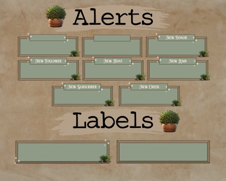 Cottage Twitch Overlay Package Rustic Animated Stream Graphics, Digital ...