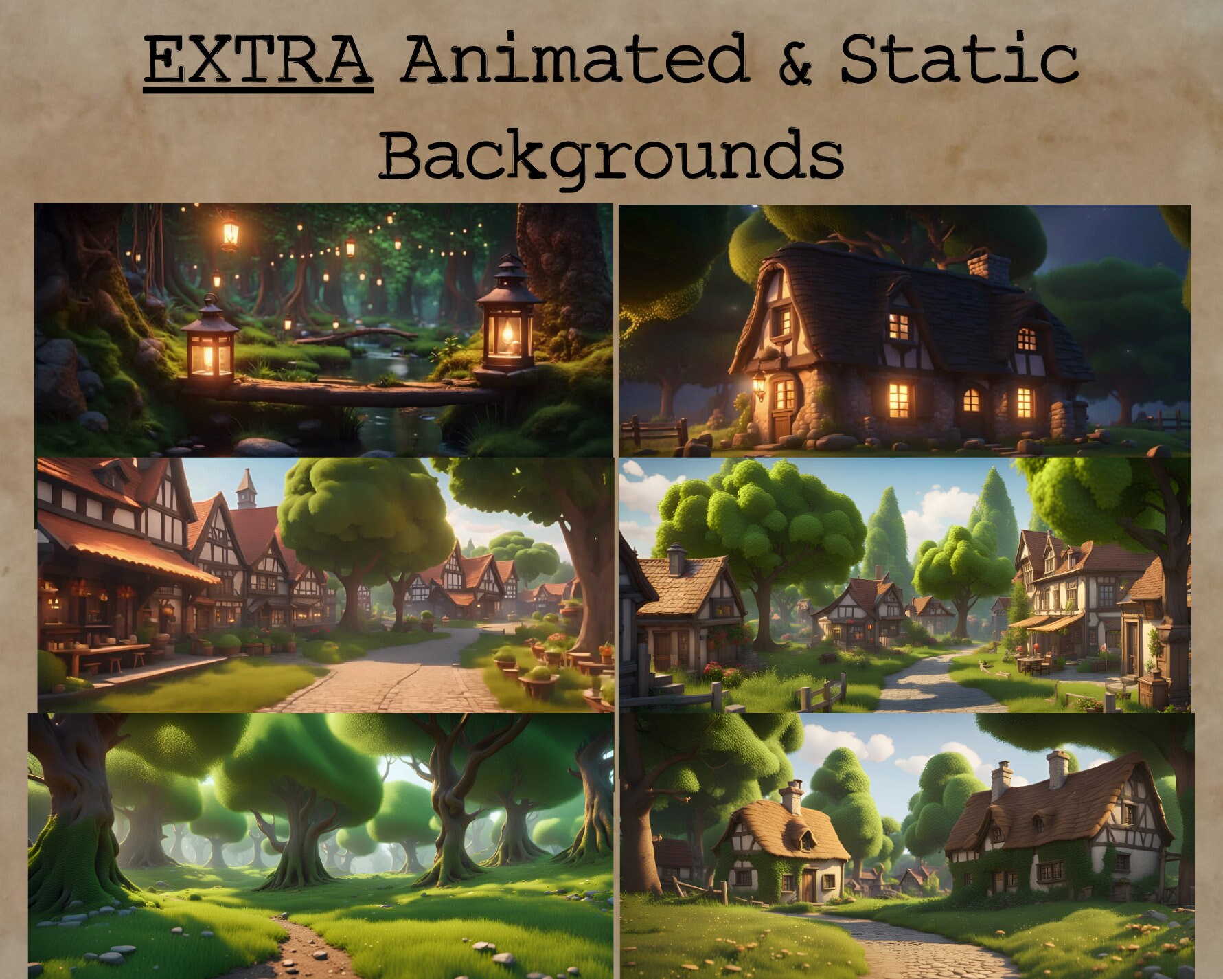 Cottage Twitch Overlay Package Rustic Animated Stream Graphics, Digital ...