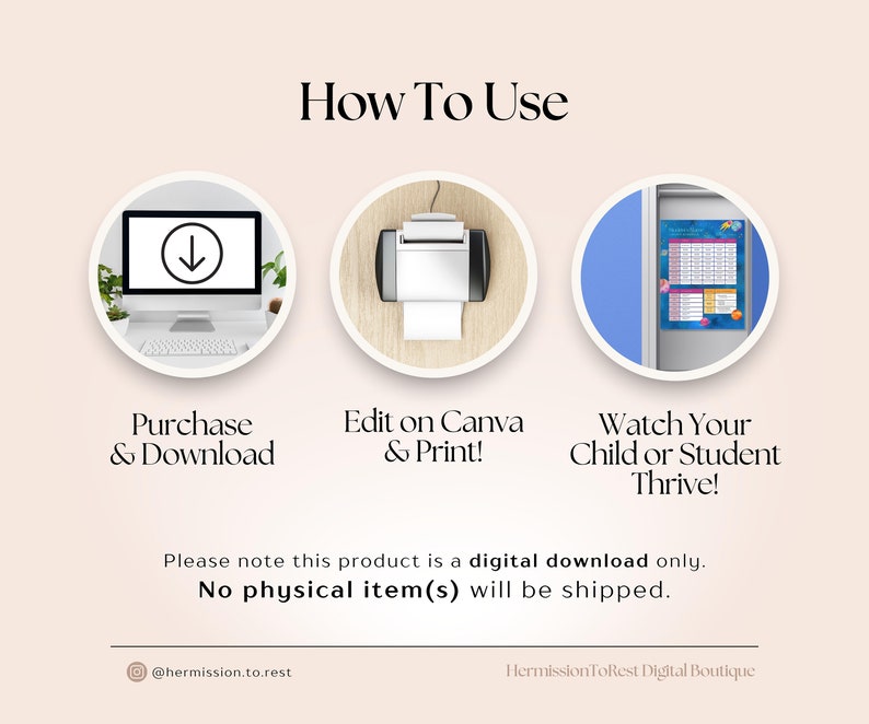 Visual Schedule, Editable Canva Template, Weekly Schedule Template ...