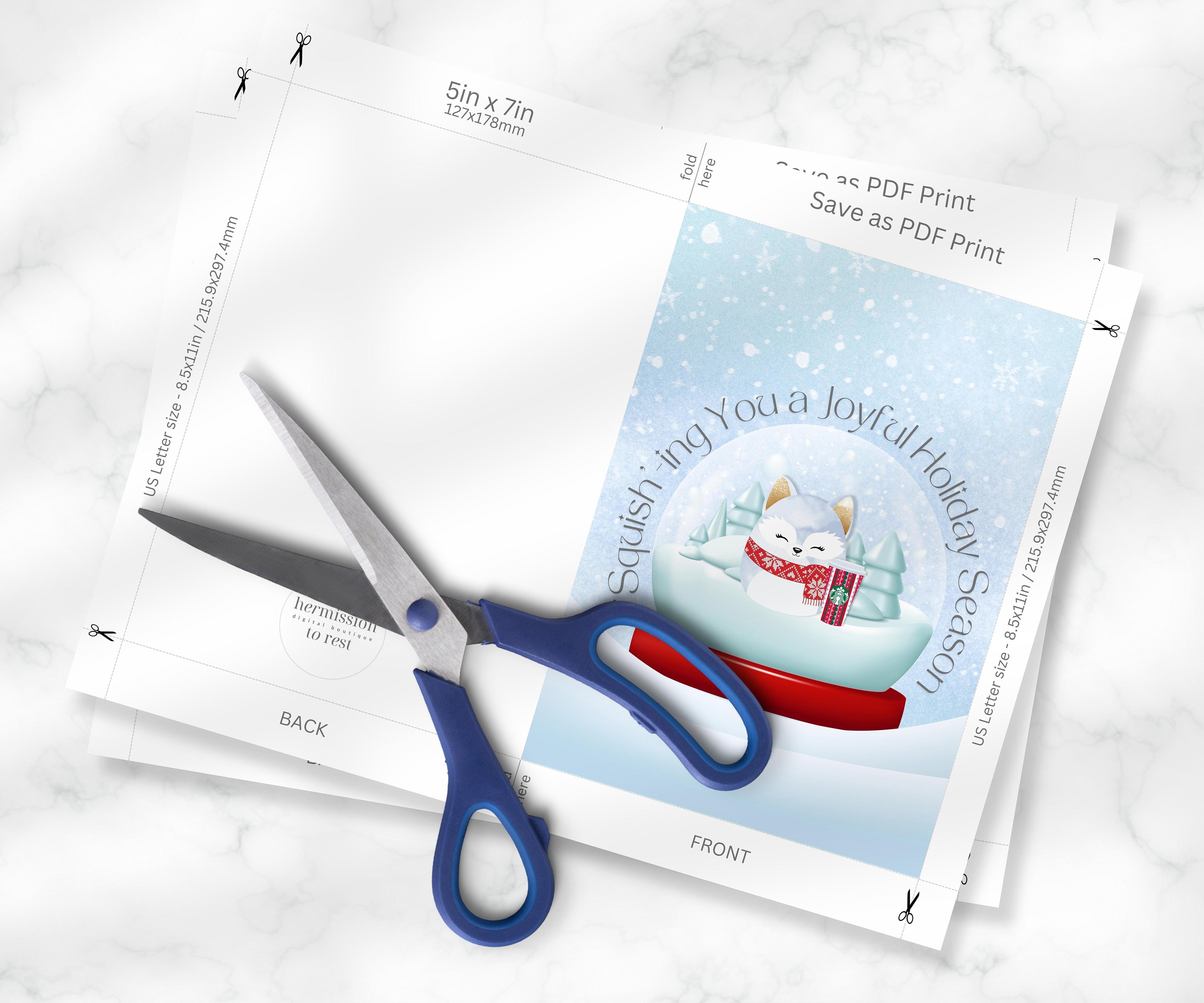 Squishmallows Printable Holiday Card, Printable Thank You Card for ...