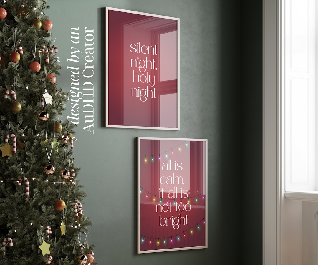 Set of 2, Neuro-affirming Printable Digital Wall Art for Your Holiday ...