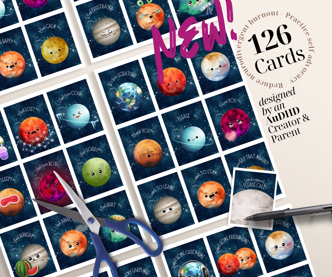 Space Themed Communication Cards Set for Autism and ADHD 126 Cards ...