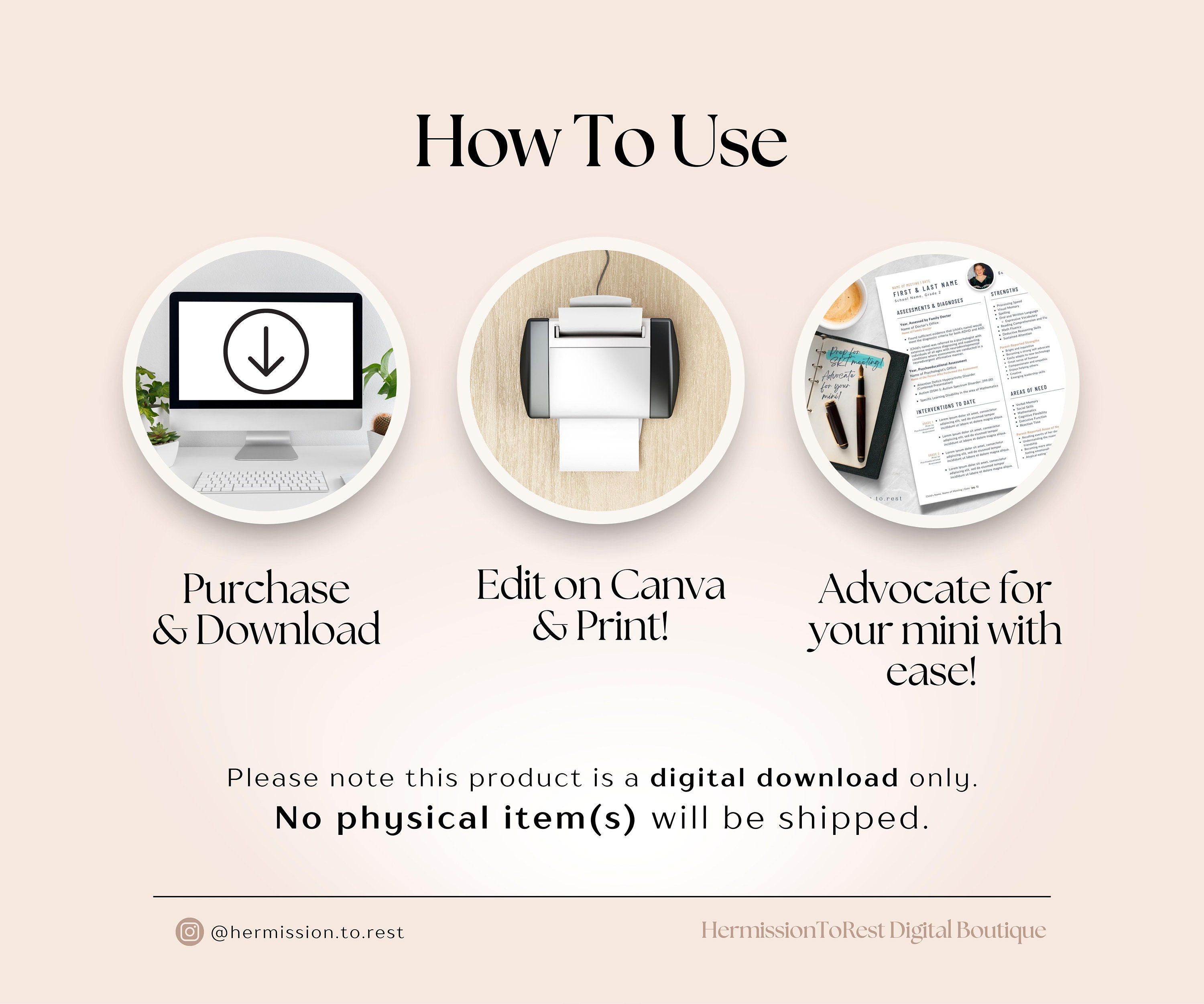 Neurodivergent Student Profile: IEP Prep, Editable Canva Template ...