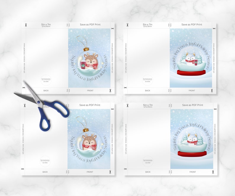 Printable Holiday Communication Cards, Wall Art Bundle (digital ...