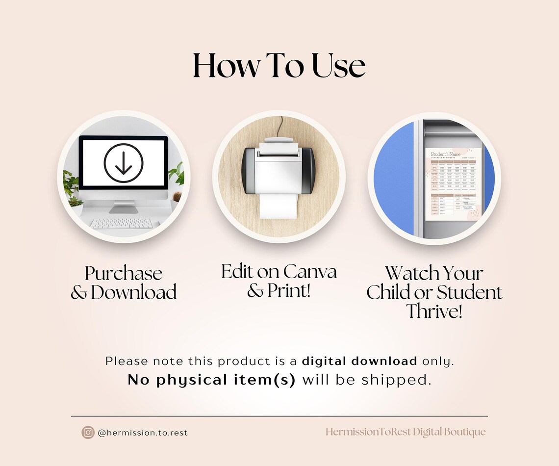 Class Schedule Reminders Template to Support Neurodivergent Students ...