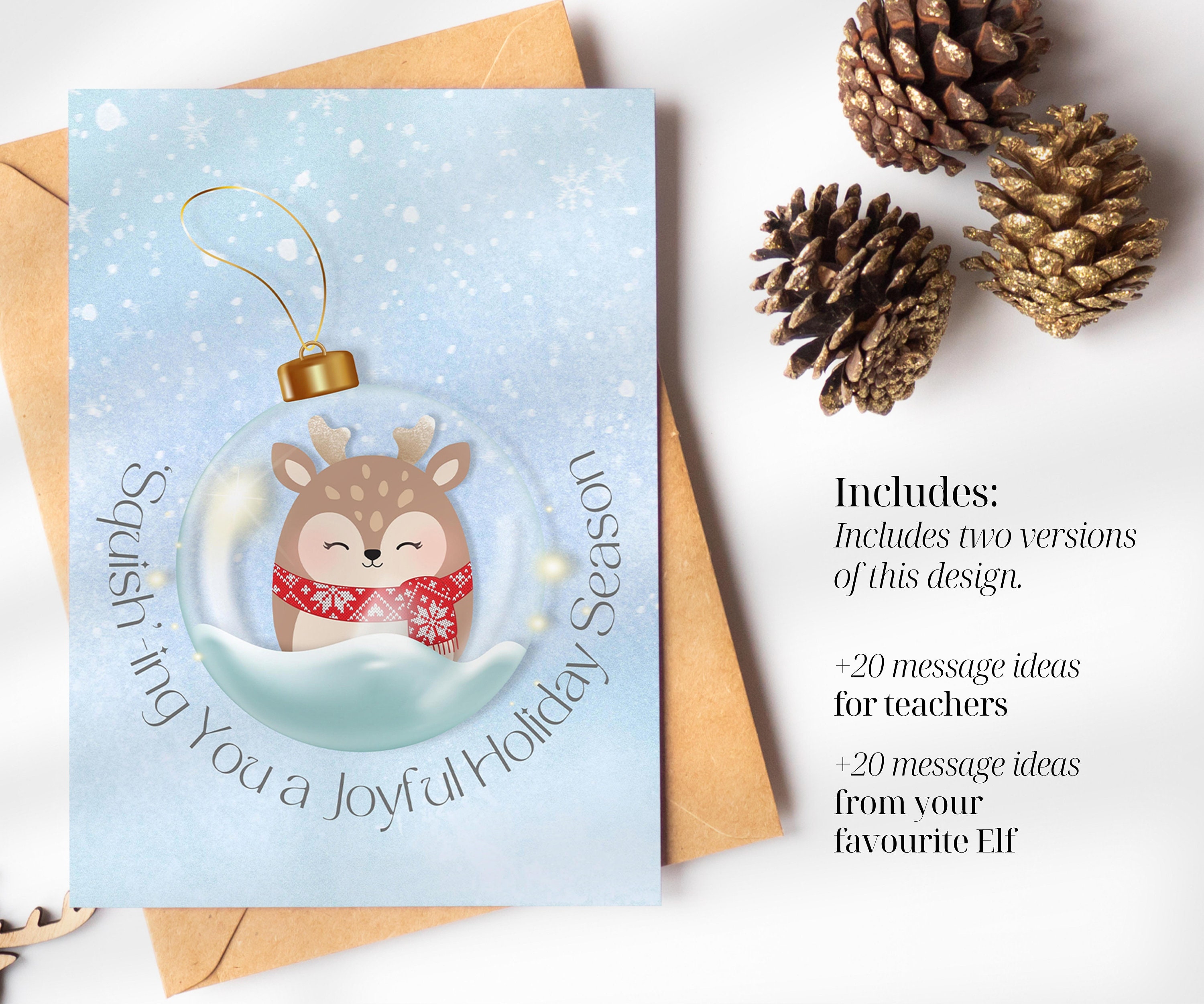 Squishmallows Printable Holiday Card, Printable Thank You Card for ...