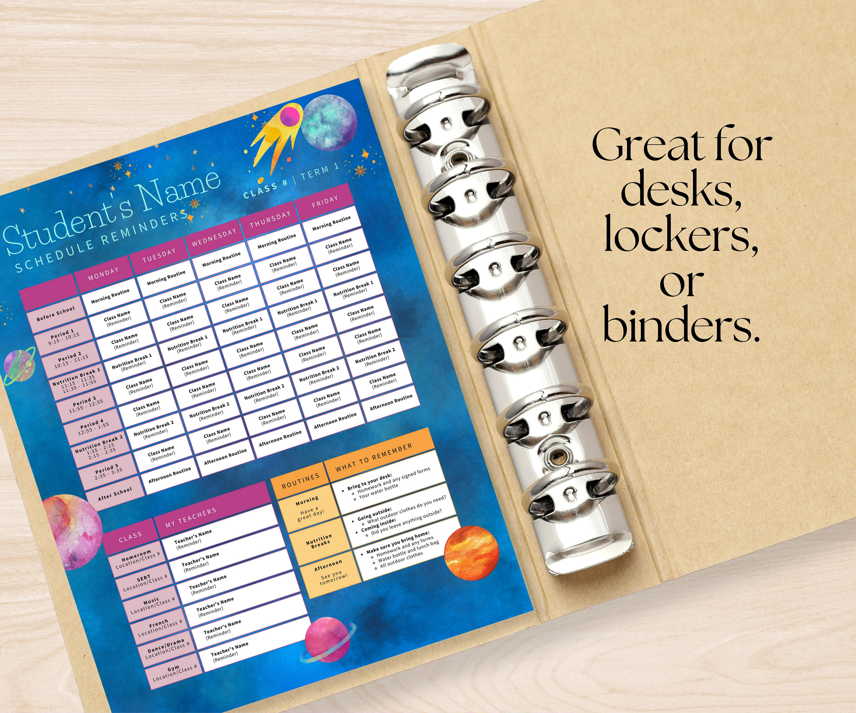 Visual Schedule, Editable Canva Template, Weekly Schedule Template ...