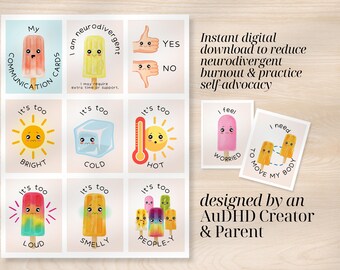 55 Printable Communication Cards Children /teens /adults, Selective ...