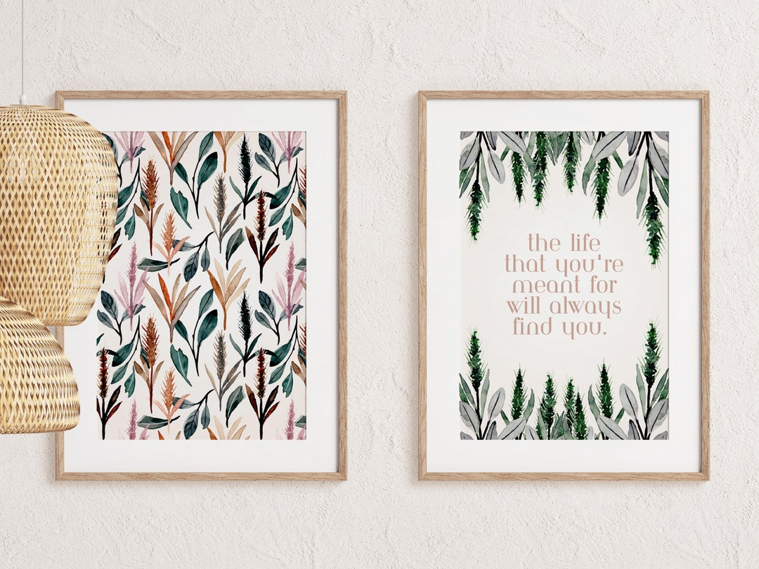 Downloadable Set: Watercolor Inspirational Wall Art for Home and ...