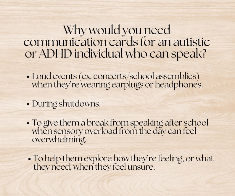 81 Neurodiversity Communication Cards: Autism, ADHD AAC (digital ...