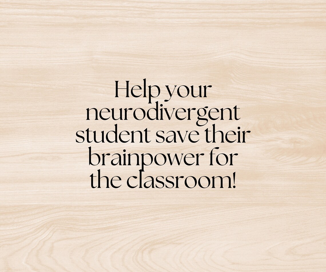 Neurodivergent Student Schedule Template: Editable Canva Printables ...