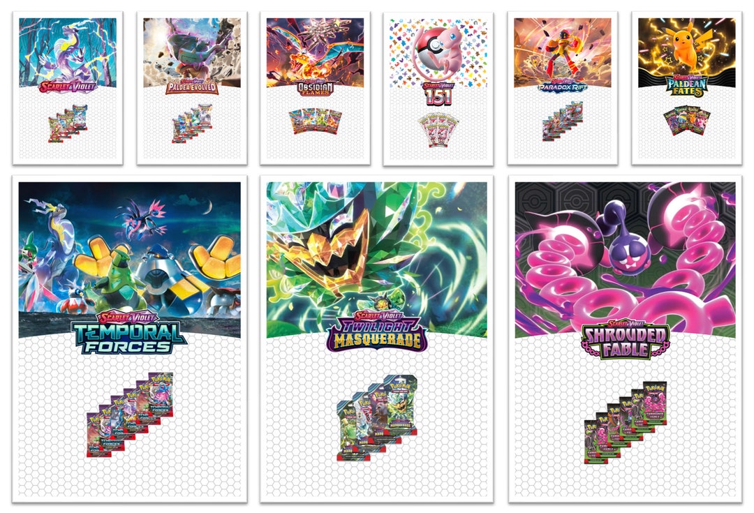 Pokemon TCG Binder Album Cover Art: Scarlet & Violet SV Sets, Shrouded ...
