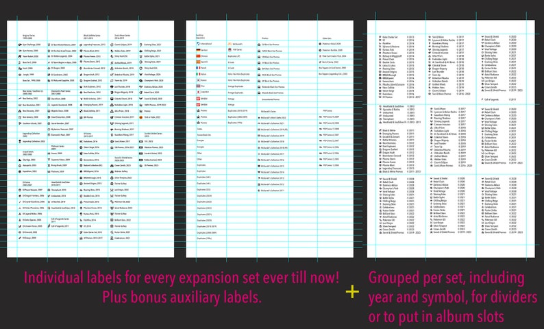 Over 160 Divider Labels for Pokemon TCG Deck Separators. Printouts for ...