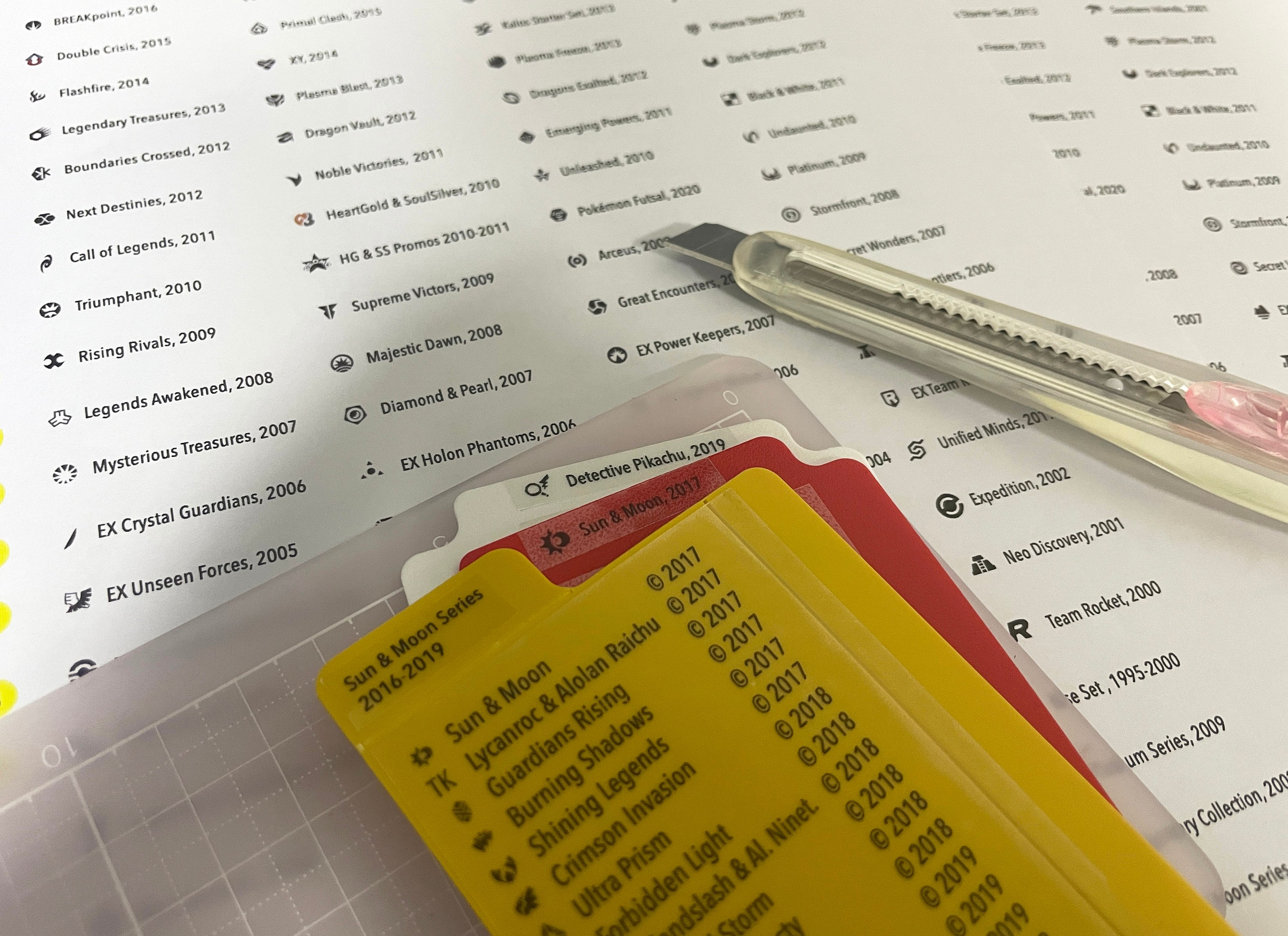 Over 160 Labels for Pokemon TCG Deck Separators. Printouts for Every ...